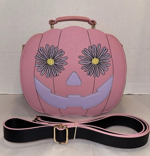 Backstitch Bruja Springoween Pink Pumpkin Crossbody Bag Daisy | eBay