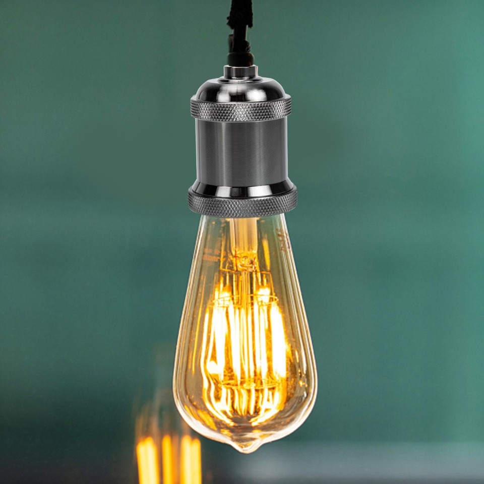 2pcs Universal E27 Screw Socket Industrial Style Lamp Holder Chandelier ...