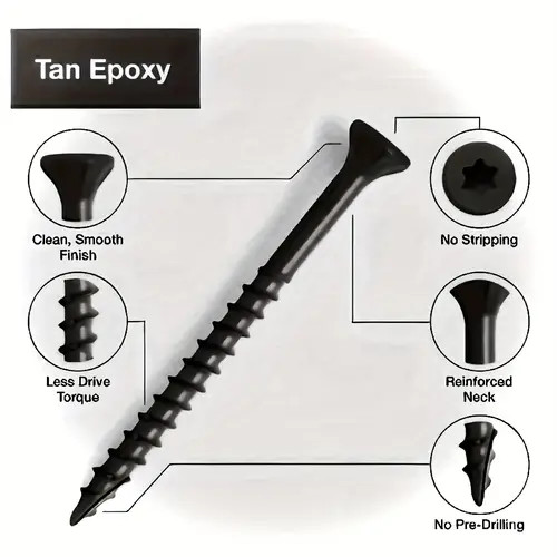 100pcs Heavy-Duty Outdoor Wood Screws Assortment, Star Drive Deck ...