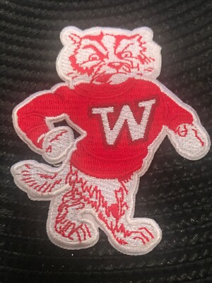 WISCONSIN U Wisconsin Badgers Vintage Embroidered Iron on Patch NCAA 3. ...