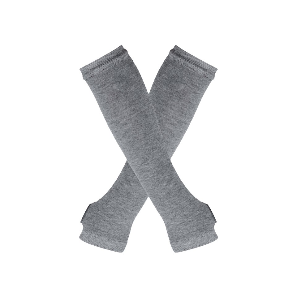Women's Girls Striped Knee High Stocking Socks Arm Warmer Fingerless ...