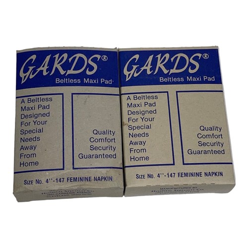 2 Vintage Vending Machine Maxi Pad Sanitary Napkins Gards Hospital ...