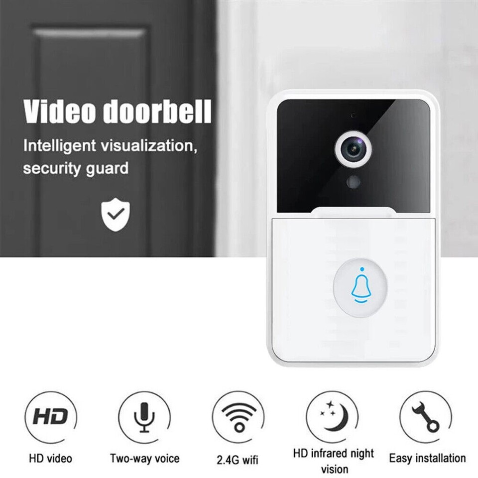 Smart Video Doorbell with HD Video APP Security Intercom Night Vision ...