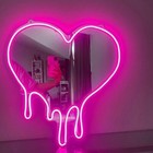 Melting Heart Neon Mirror Sign, Light Up Makeup Mirror Sign, Bleeding ...