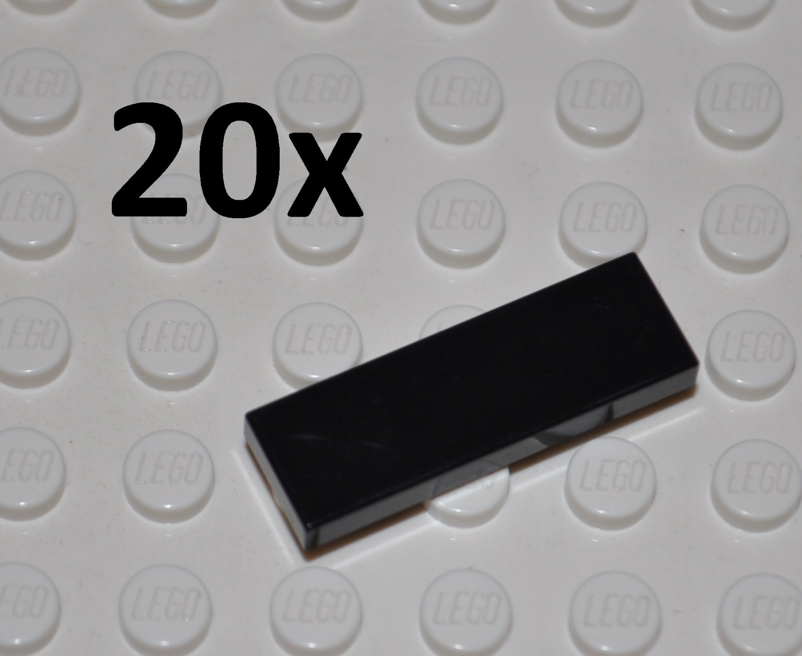 LEGO PARTS 20X BLACK TILES 1X3 STUDS/FLAT BUILDING PCS/BULK SMOOTH ...