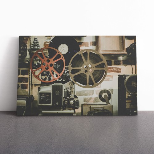Vintage Movie Film Reel (1) Canvas Wall Art Print Framed Picture Home ...