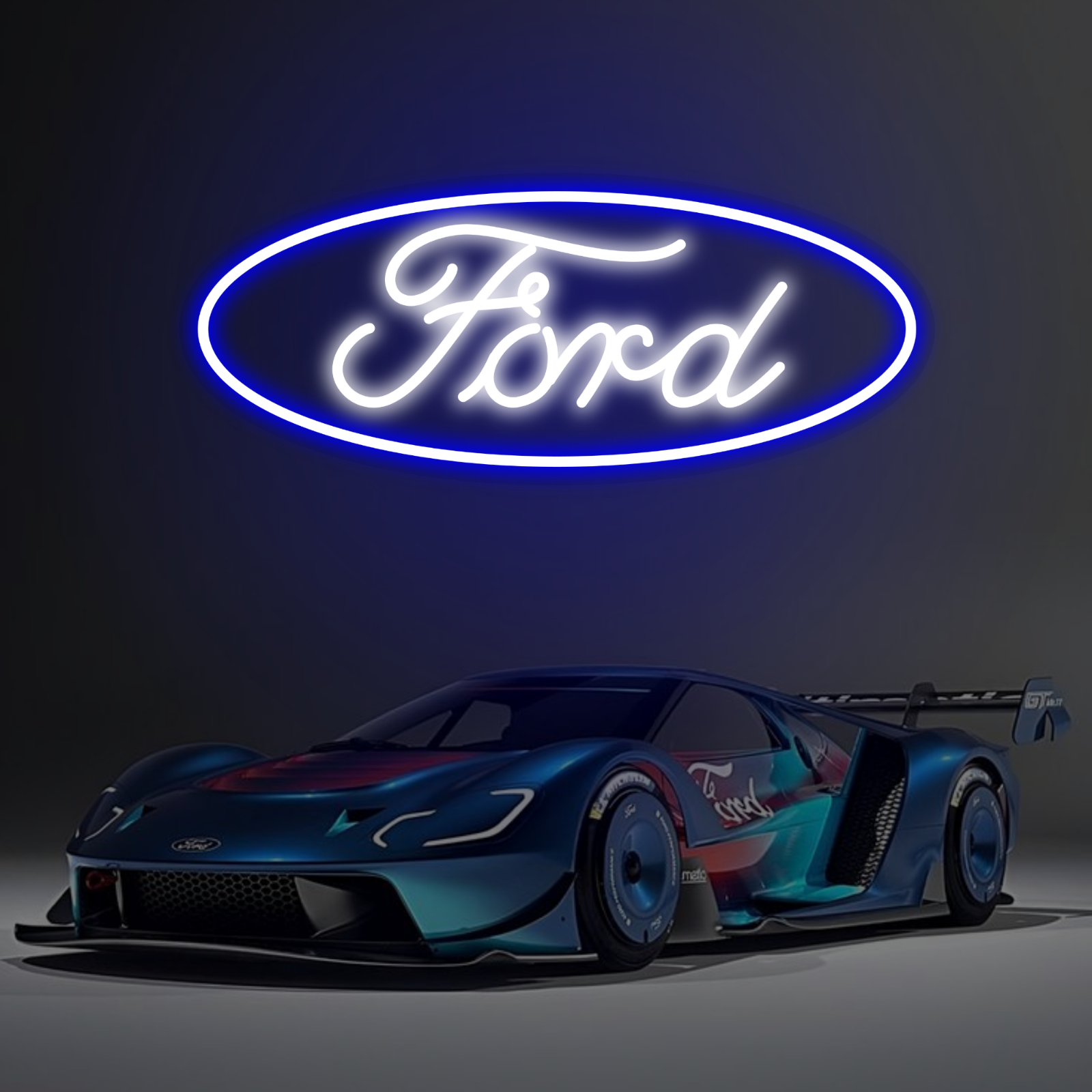 Ford neon sign, Ford led sign, Ford logo sign, Garage neon sign, Car ...