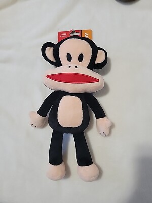 Paul Frank Julius Monkey Squeak Crinkle 12" Large Plush Dog Toy Black ...
