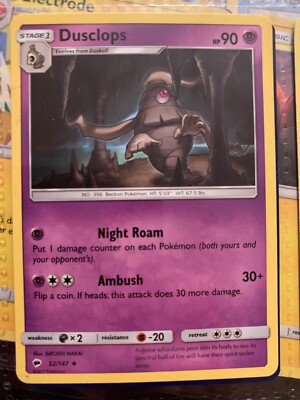 Dusclops 52/147 - Burning Shadows - Uncommon - Pokemon Card TCG Mint ...