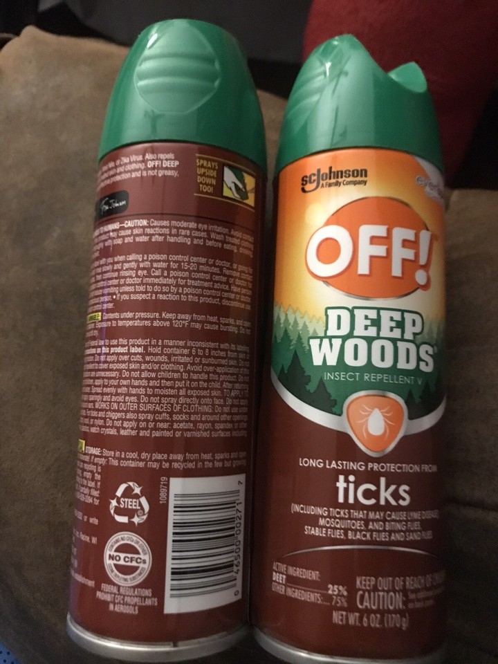 2 Pack OFF Deep Woods Insect Tick Repellent V Spray 25% DEET 6 oz | eBay