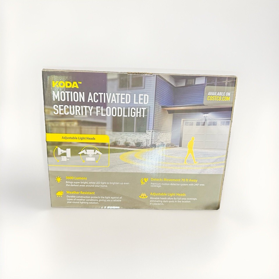 KODA Motion Activated LED Security Floodlight, 240° and 70ft Motion ...