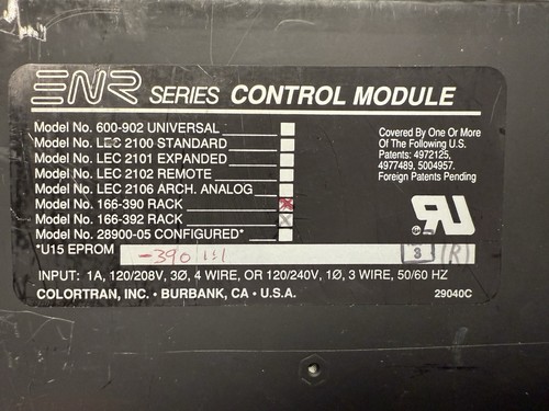Leviton Colortran ENR Rack Control Module LEC 166-390 | eBay