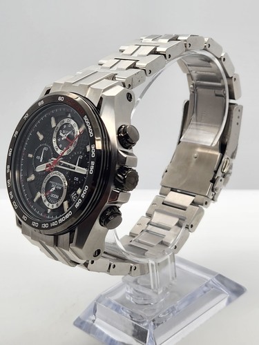 Bulova Precisionist Chronograph Men's Silver Steel 30ATM Watch 98B270 ...