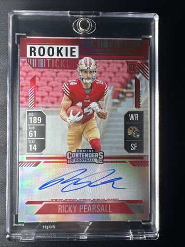 2024 contenders football ricky pearsall Rookie Ticket On Card Autograph ...