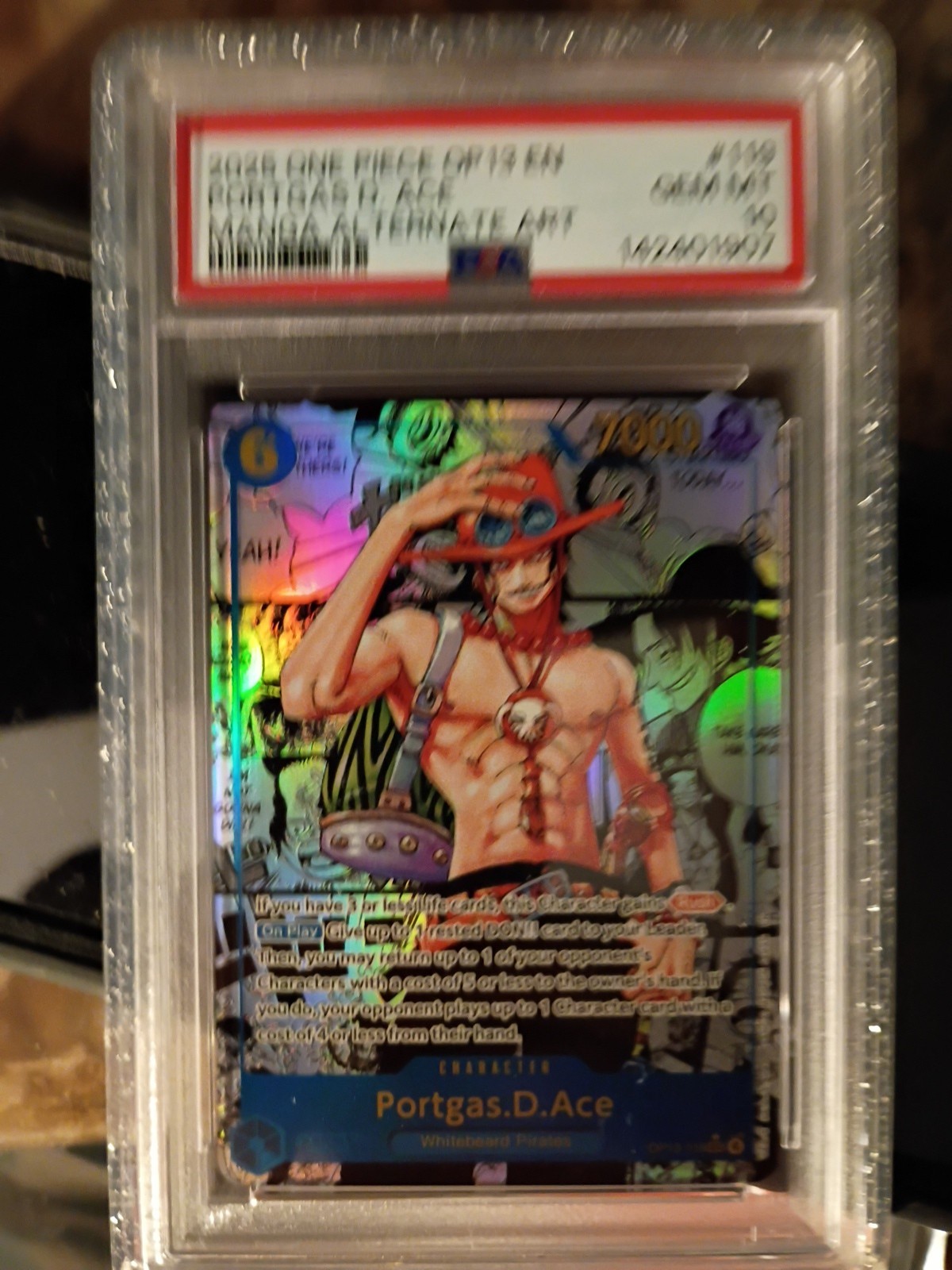 2025 One Piece - Portgas D. Ace Alt-Art Manga SEC OP13-119 PSA 10 | eBay