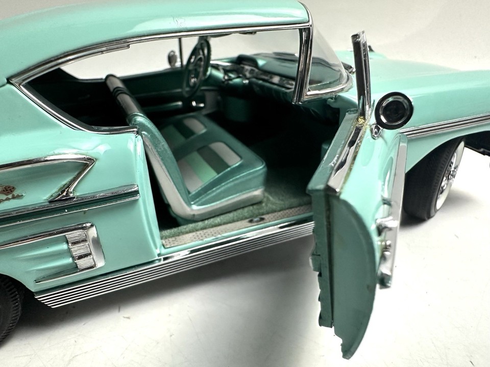 Aqua Colored 1958 Chevy Impala Sport Coupe 50th Anniversary 1:24 scale ...