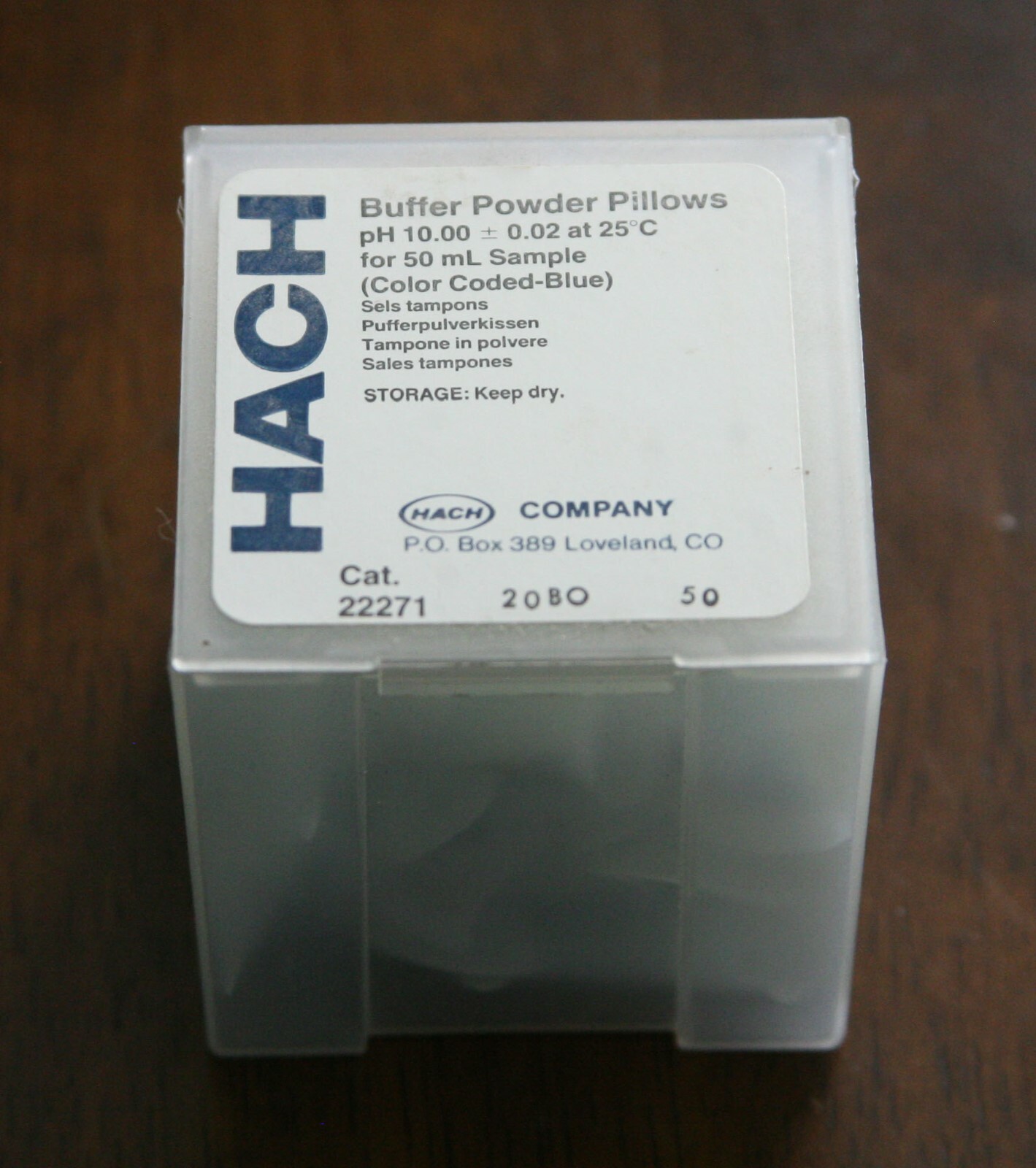 HACH #22271 pH10 BUFFER POWDER PILLOWS; FULL BOX | eBay