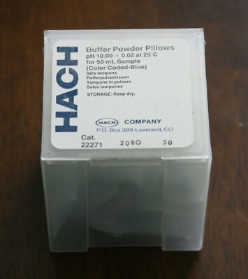 HACH #22271 pH10 BUFFER POWDER PILLOWS; FULL BOX | eBay