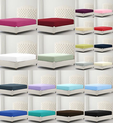 180 THREAD COUNT PERCALE QUALITY FLAT SHEETS SINGLE DOUBLE KING ALL ...