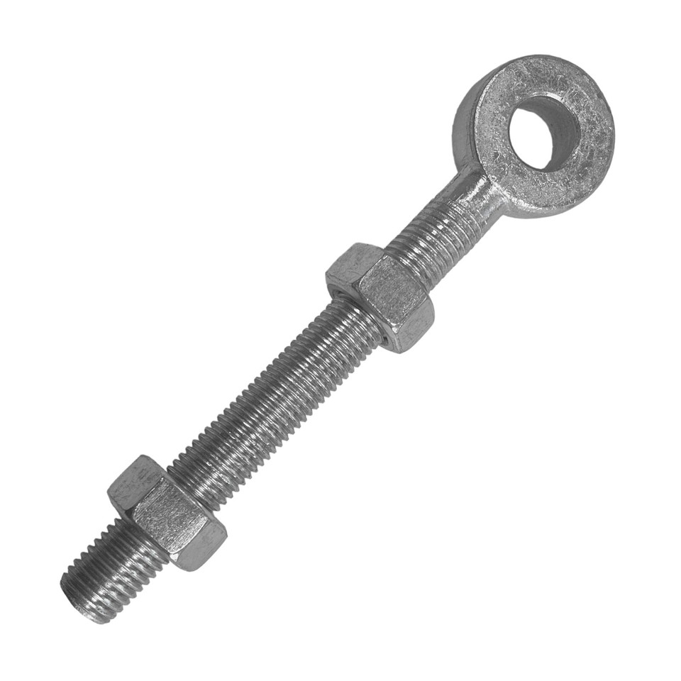 2x Adjustable Gate Hinge Eye Bolts & Nuts 16mmx 150mm Adjustable Swing ...