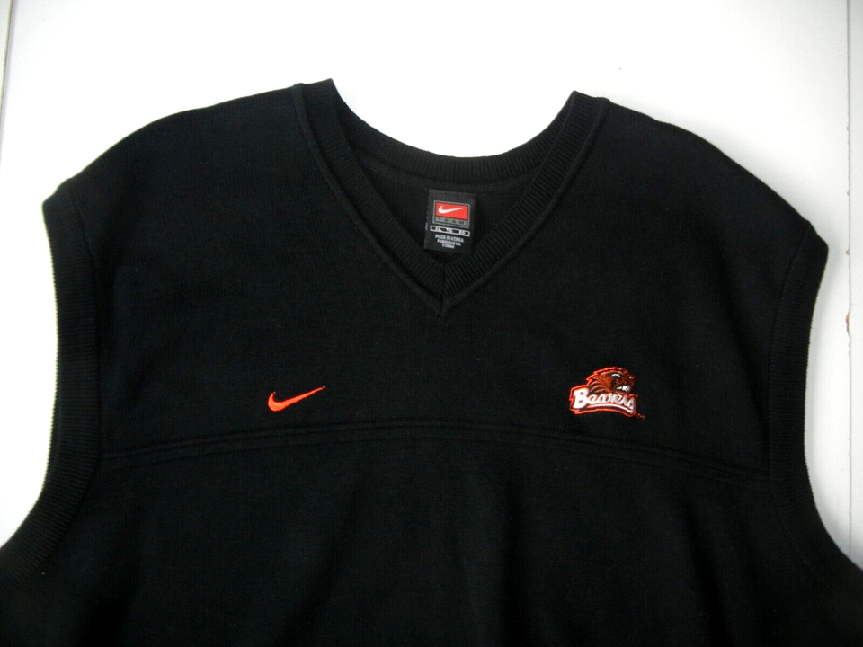 OREGON STATE OSU BEAVER Nike Black COLLEGE SWEATER-VEST Football Shirt ...