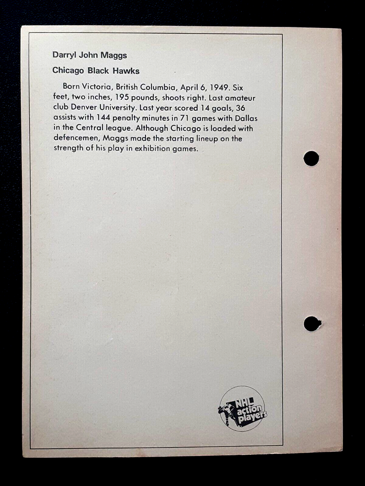 DARRYL MAGGS RC 1971-72 TORONTO SUN 71-72 NO 71 10643 | eBay