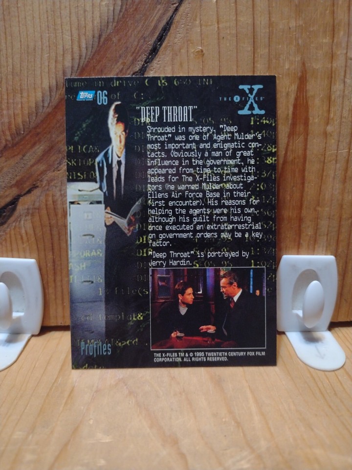 1995 Topps The X-Files CARD: #06. Profiles. DEEP THROAT FA1 | eBay