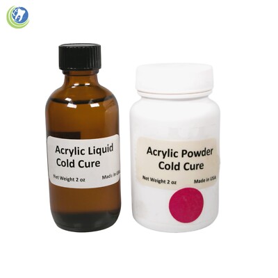 Dental Lab Dentist Self Cure Curing Acrylic MINI KIT Dark Pink Veined ...