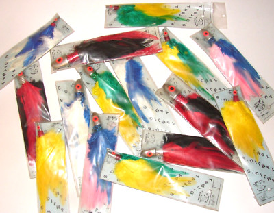 5 Saltwater Feather Bucktail Jig Lure Grouper,snapper,cobia,flounder ...