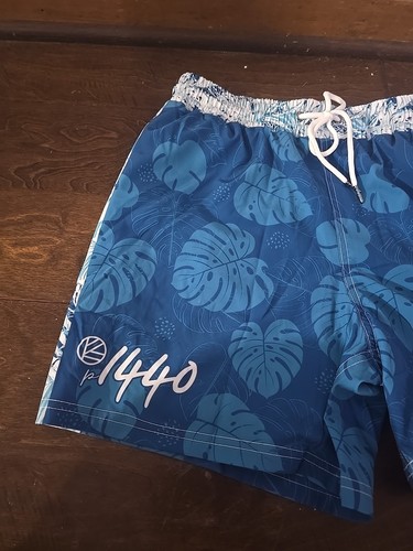 Slunks Volleyball Board Shorts Mens Sz M Blue White Swim Trunks ...