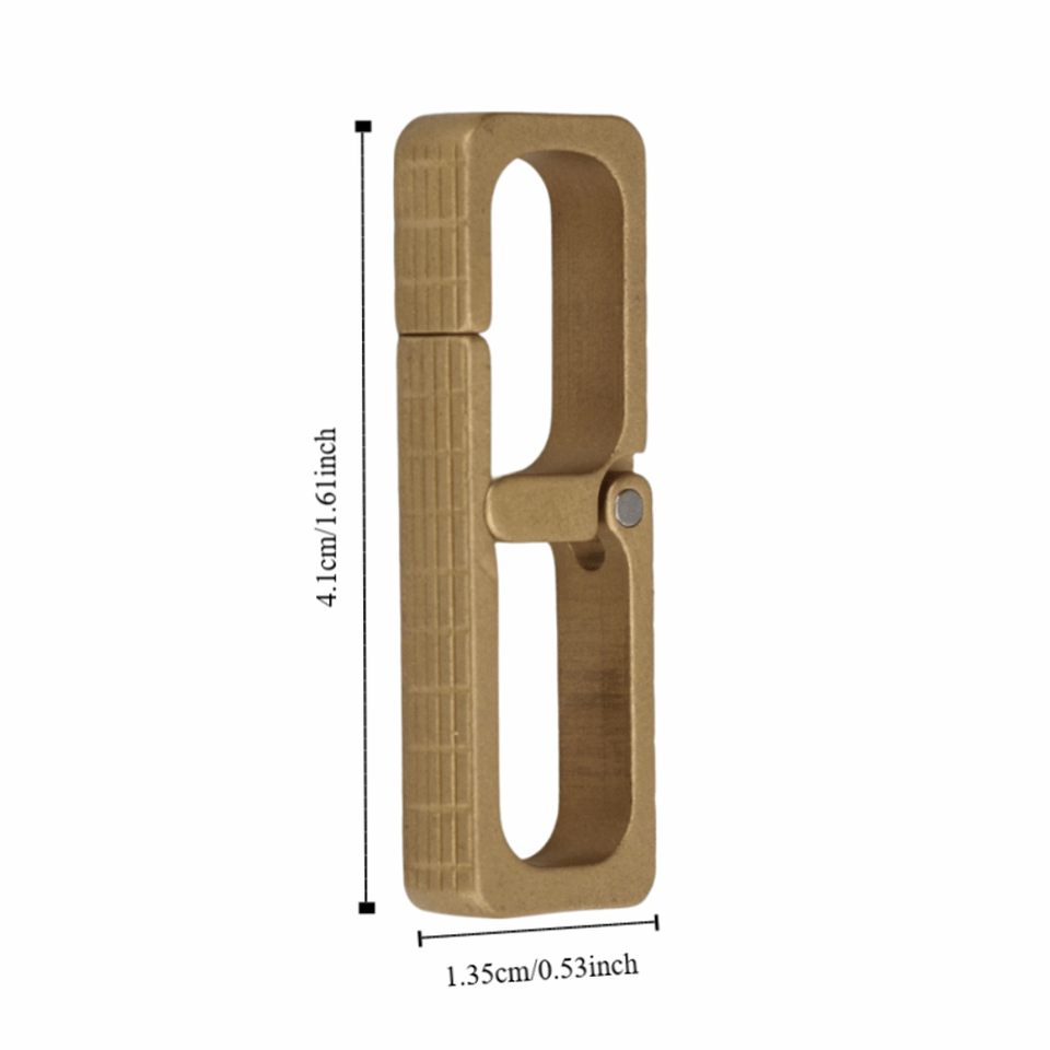 Smooth Polished Mini Portable Keychain Brass Key Chain Clip Belt Use ...