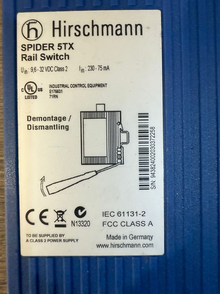 Hirschmann Spider 5TX Ethernet switch | eBay