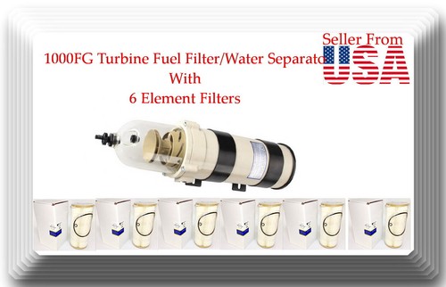 1000FG Turbine Fuel/Water Separator Filter With (6) Element Filter Part ...