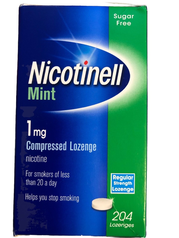 Nicotinell Mint Regular Strength Lozenge. Helps You Stop Smoking 1mg ...