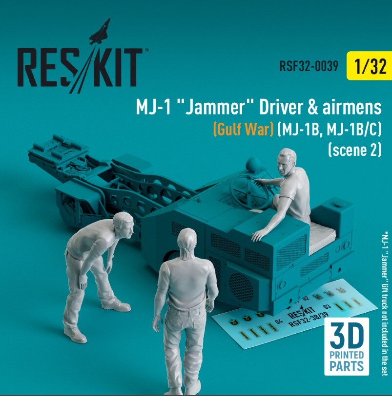 Reskit RSF32-0039 1/32 MJ-1 "Jammer" Driver & airmens (Gulf War) (MJ-1B ...