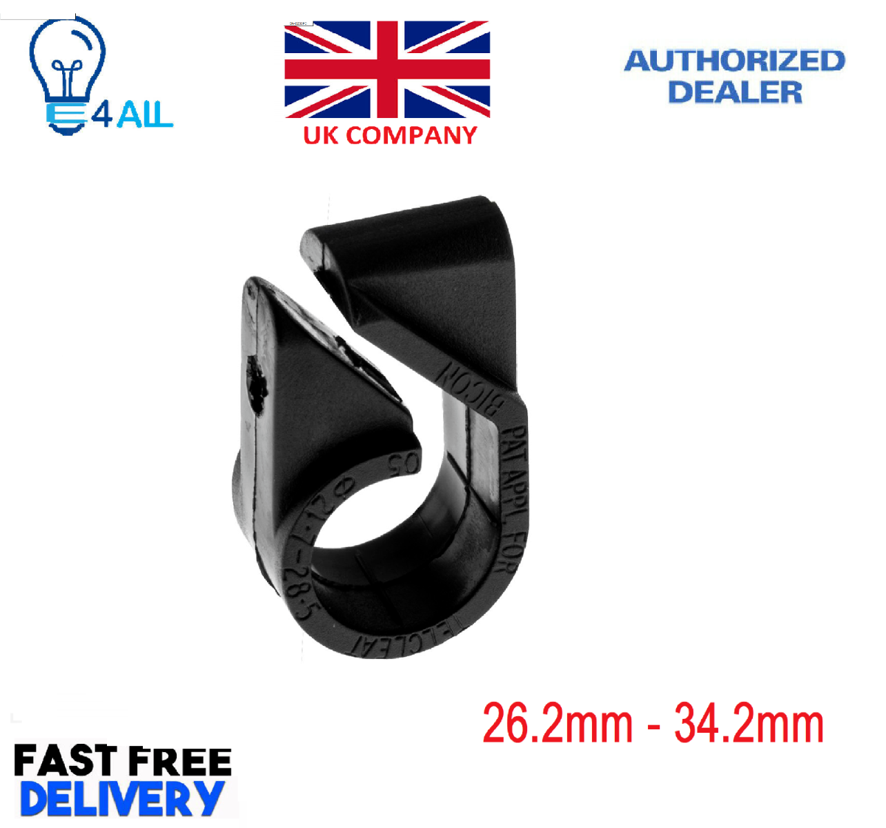 Prysmian Black Single Fixing Adjustable Telcleat Various Pack Size 1 5 ...