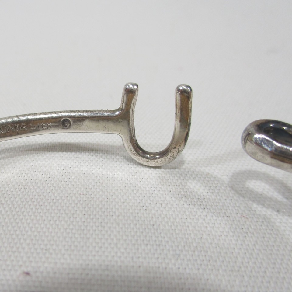 Sonya St Croix Hook Bangle Bracelet Sterling Silver and 14K Yellow Gold ...