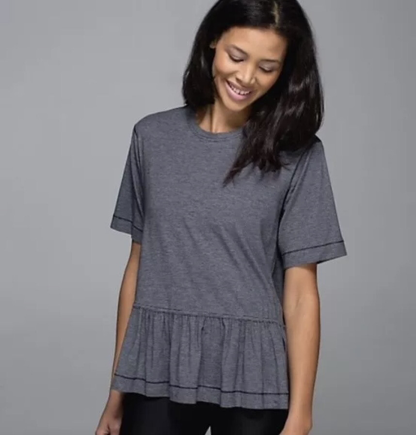 Lululemon Shirt Ruffle Bottom Size 6 - Gem