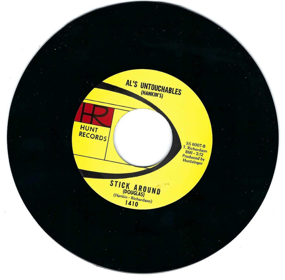 Reissue 45 rpm Garage-Al's Untouchables-Come On Baby / Stick Around ...
