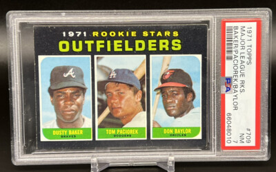1971 Topps Baseball #709 DUSTY BAKER RC DON BAYLOR ROOKIE PSA 7 | eBay