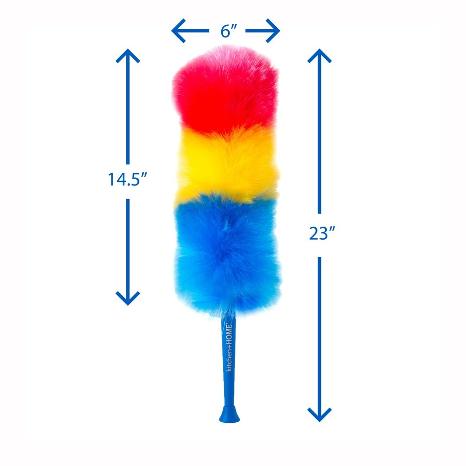 Static Duster - 23" Inch Rainbow Feather Duster Electrostatic Attracts ...