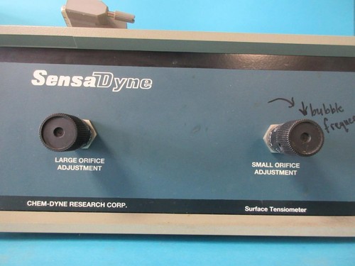 SENSADYNE SURFACE TENSIONER CHEM-DYNE RESEARCH CORP TENSIOMETER WORKS ...