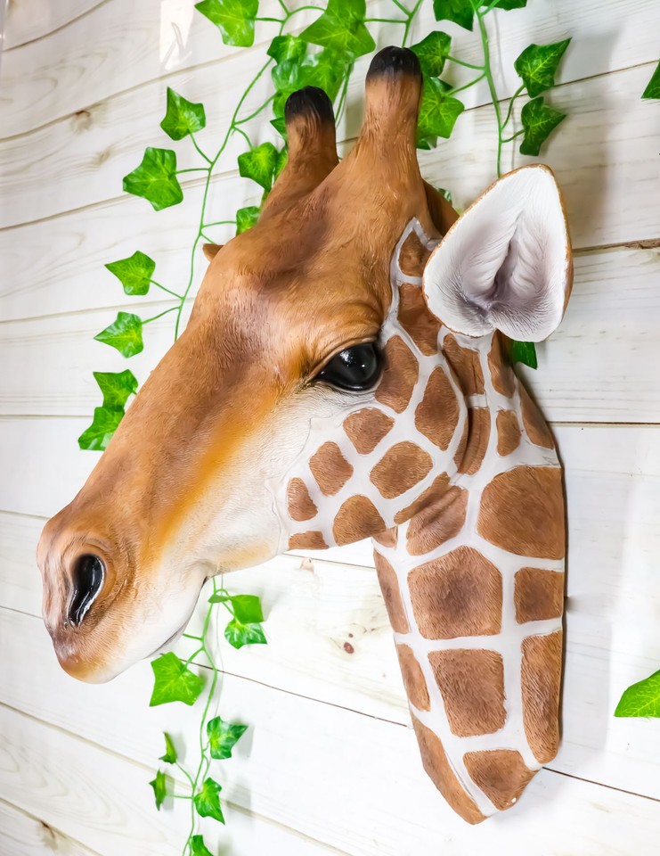 African Safari Long Necked Giraffe Head Wall Decor Scherezade Bust ...