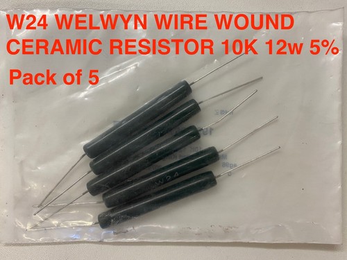 W24 10K 12w 5% WELWYN WIRE WOUND VITREOUS ENAMEL CERAMIC RESISTOR (PACK ...