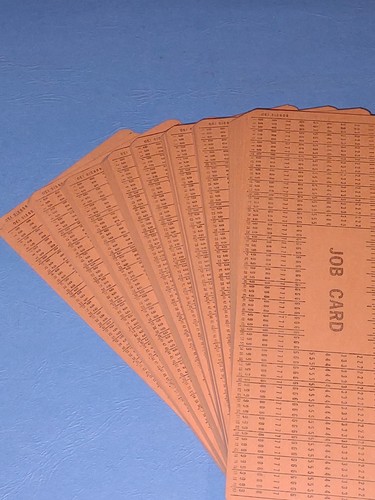 Mainframe Computer Data Punch Card Lot of 100 Orange 80 Column IBM comp ...