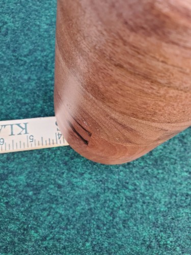 English Walnut Wood Vase 6".5"x4" Hand Turned # 2113 Sticker MCM | eBay