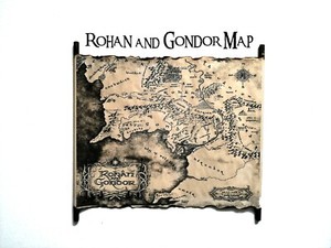 Rohan and Gondor Map Middle Earth Map, Lord of the Rings Map, Hobbit ...