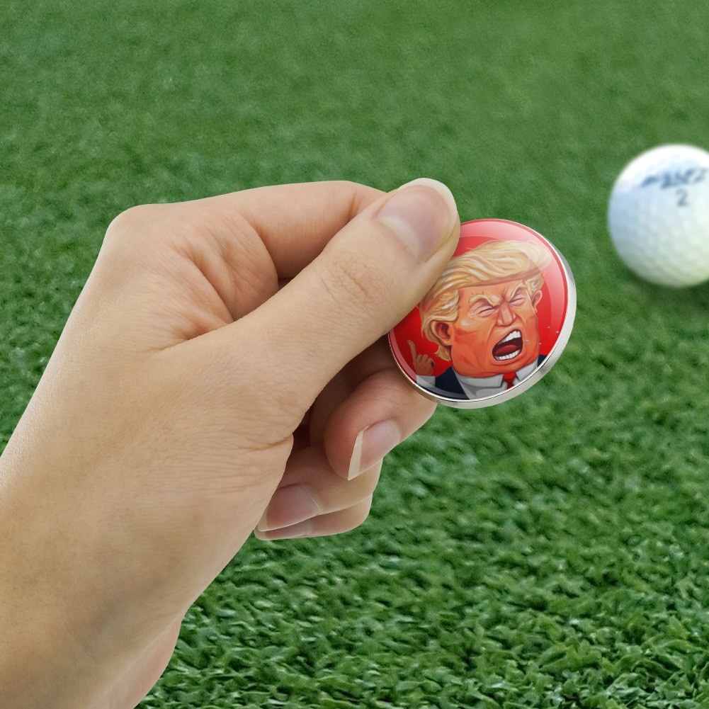 Angry Donald Trump Face Golfing Premium Metal Golf Ball Marker | eBay