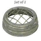 NEW GALVANIZED Flower Frog Jar Lids 2 PC REGULAR MOUTH SIZE 3"W ...