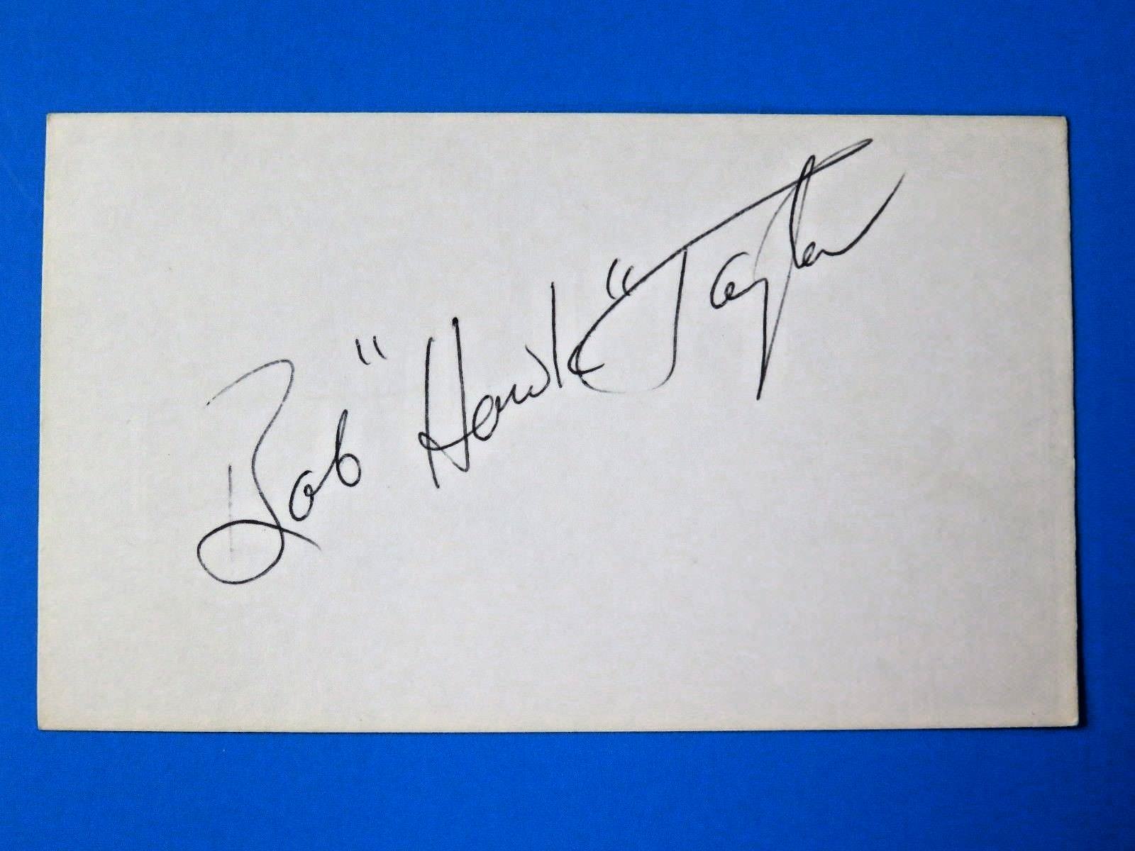 BOB HAWK TAYLOR SIGNED 3x5 INDEX CARD ~ BRAVES / METS ~ TOUGH ~ 100% ...